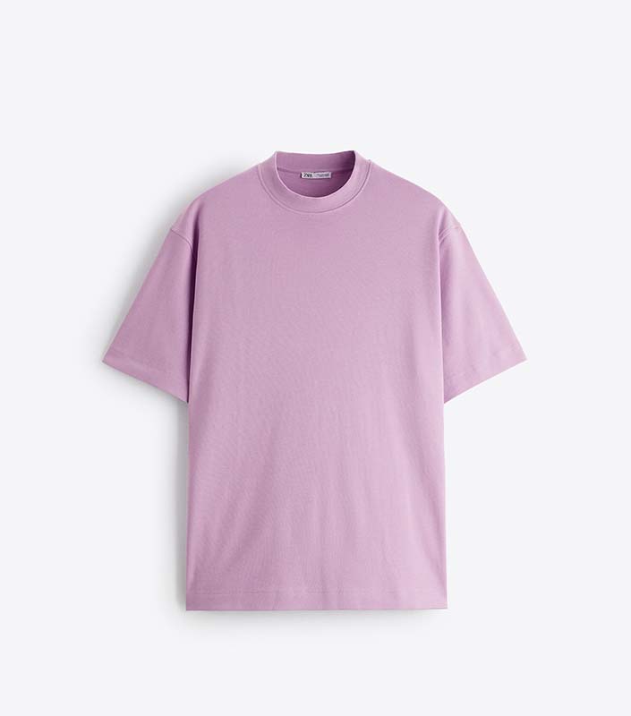 ZARA RIB COLLAR PURPLE T-SHIRT | Mysportskit NG