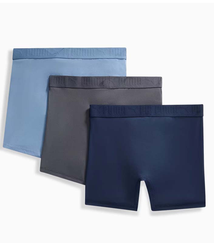 Puma Men's Ultra Soft Blue Boxer (3 Pack) | Mysportskit NG