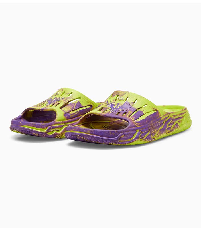 Puma MB.03 Basketball Men Yellow Purple Slides | Mysportskit NG